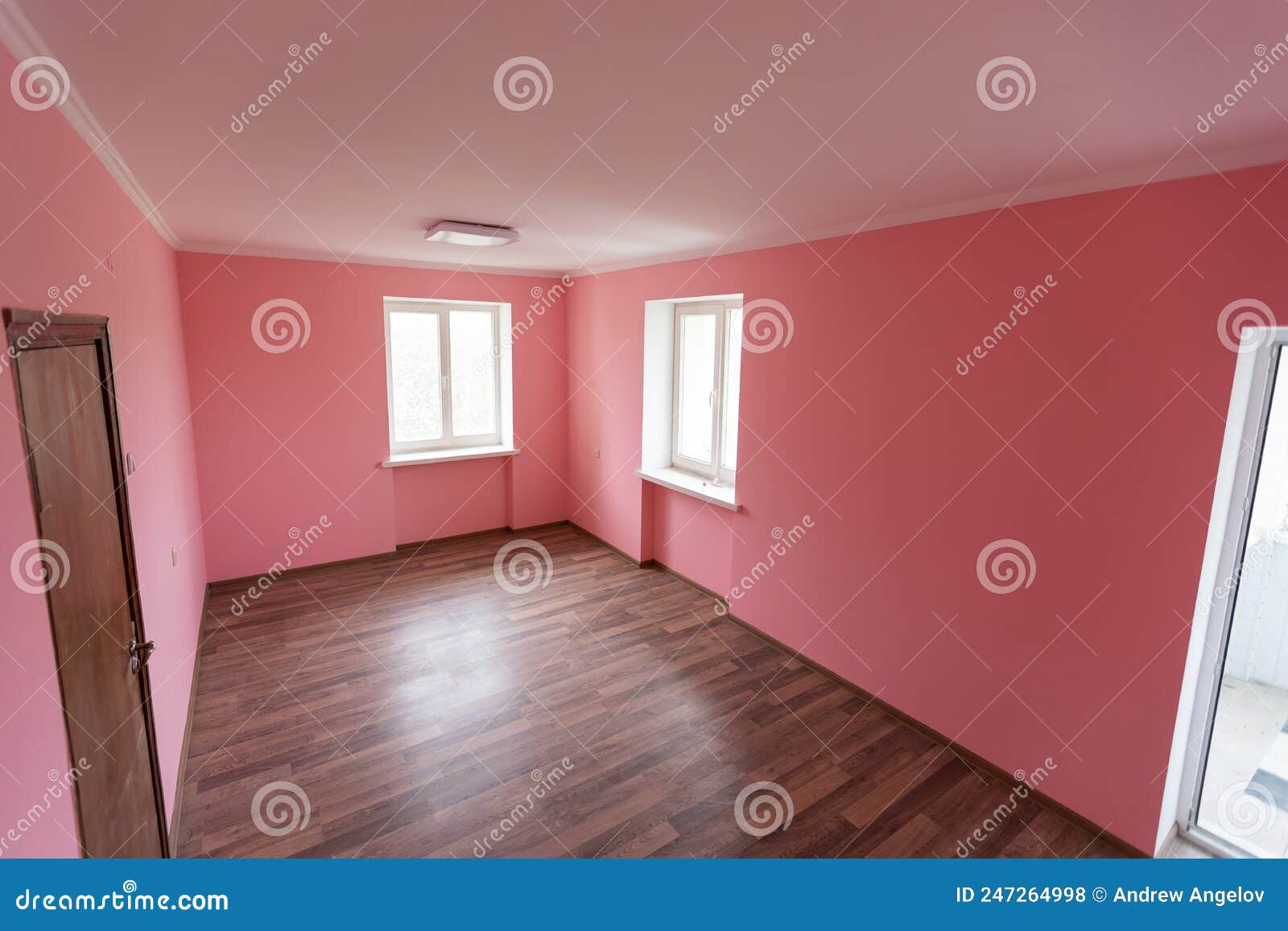 Empty Pink Room Interior for Design and Decoration Stock Photo - Image ...