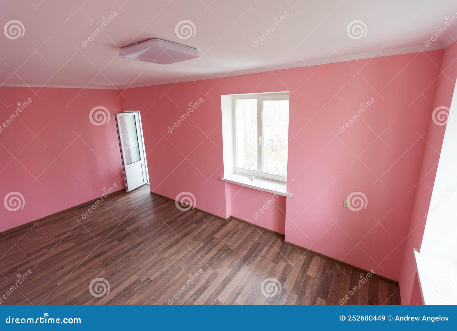 Empty Pink Room Interior for Design and Decoration Stock Image - Image ...