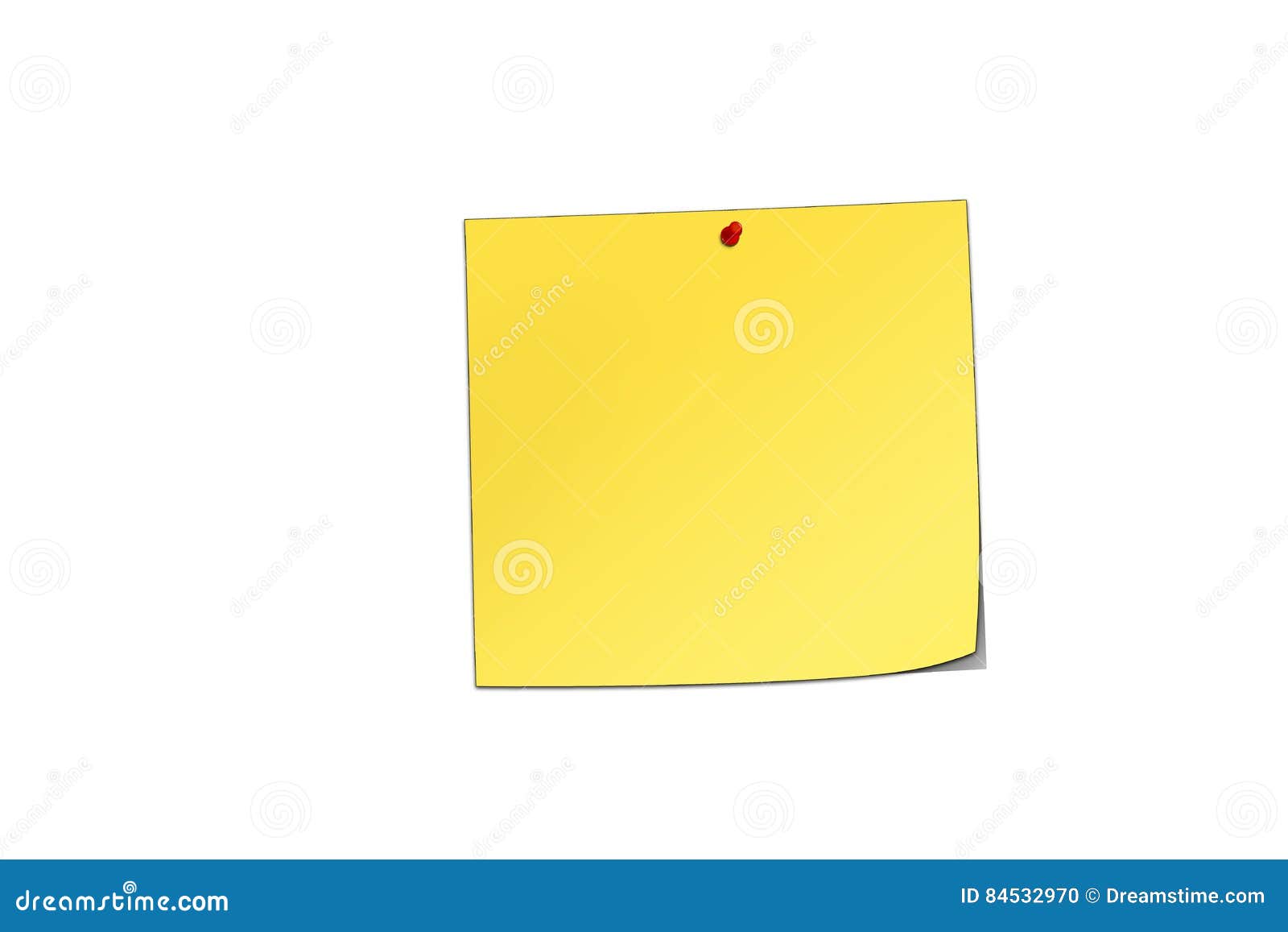 Empty pinned Post-it stock illustration. Illustration of generic - 84532970