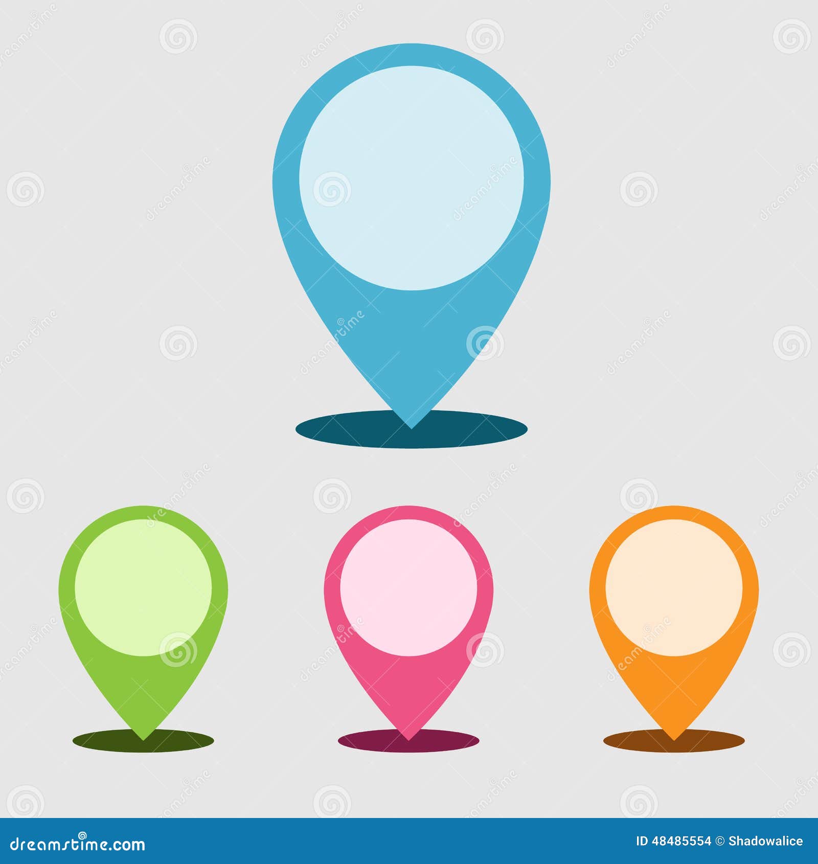 Empty Pins Set Great for Any Use, Vector EPS10. Stock Vector ...