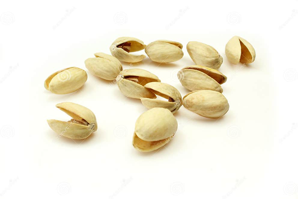 Empty Pistachio Shells Isolated on White Background Stock Image - Image ...