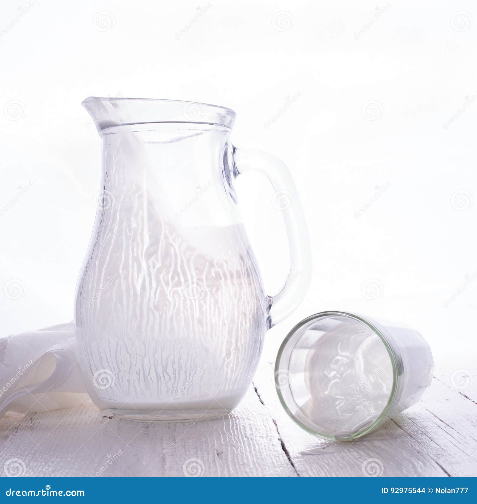 Empty Pitcher in Which Was Yogurt Stock Photo - Image of yogurt, light ...