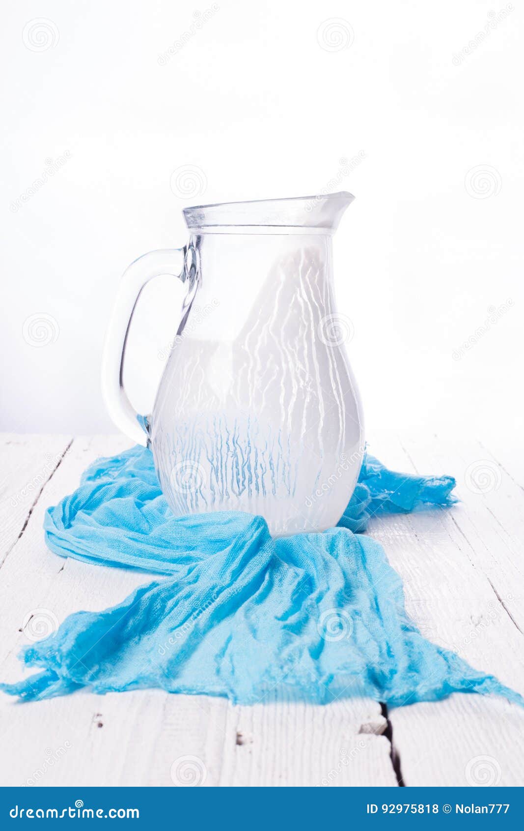 Empty Pitcher in Which Was Yogurt Stock Photo - Image of drink ...