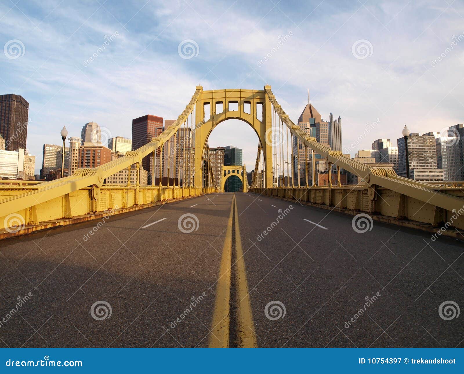 Empty Pittsburgh Bridge stock image. Image of pittsburgh - 10754397
