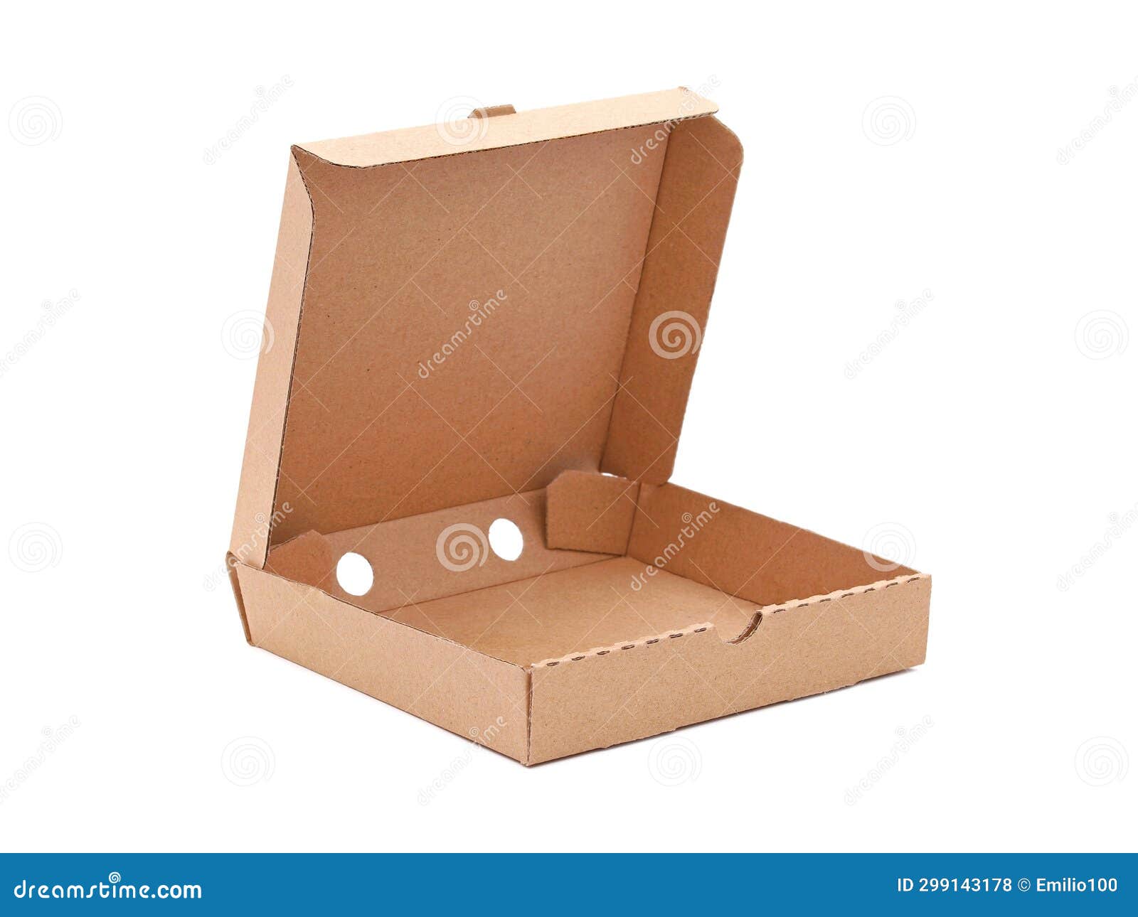 Empty Pizza Box Isolated on White Stock Photo - Image of empty, paper ...