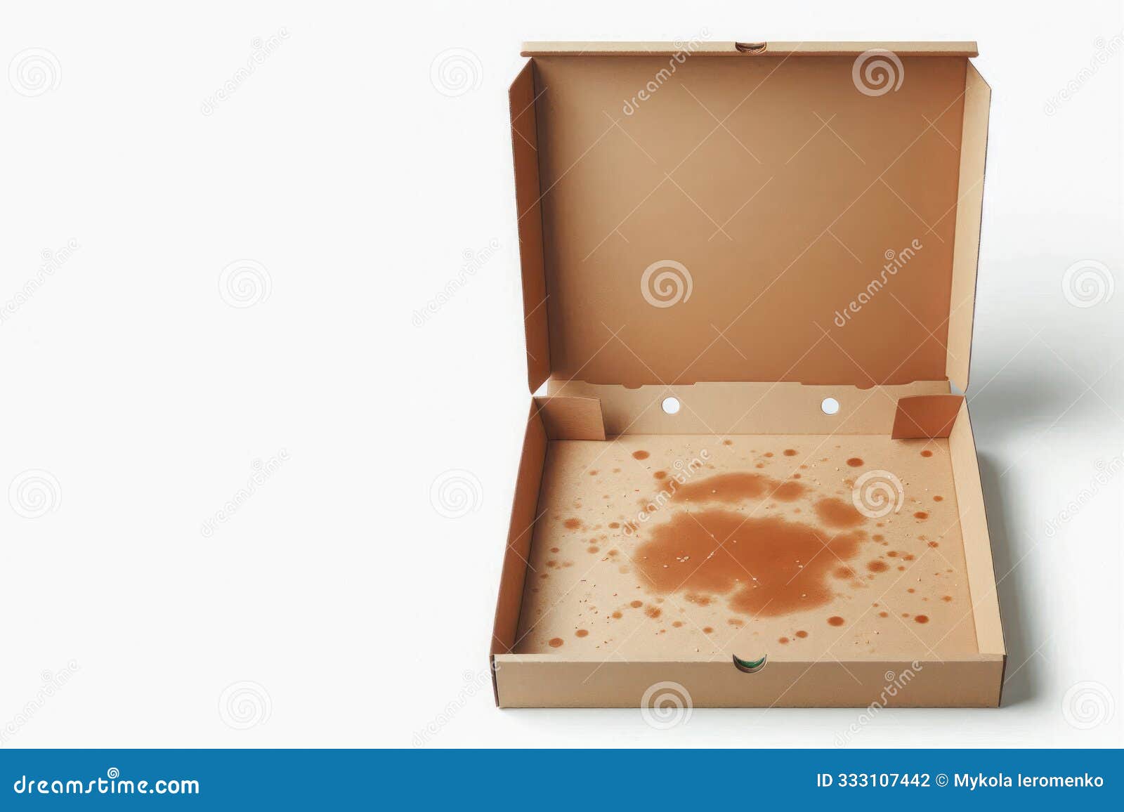 An Empty Pizza Box. Space for Text. Stock Photo - Image of grease ...