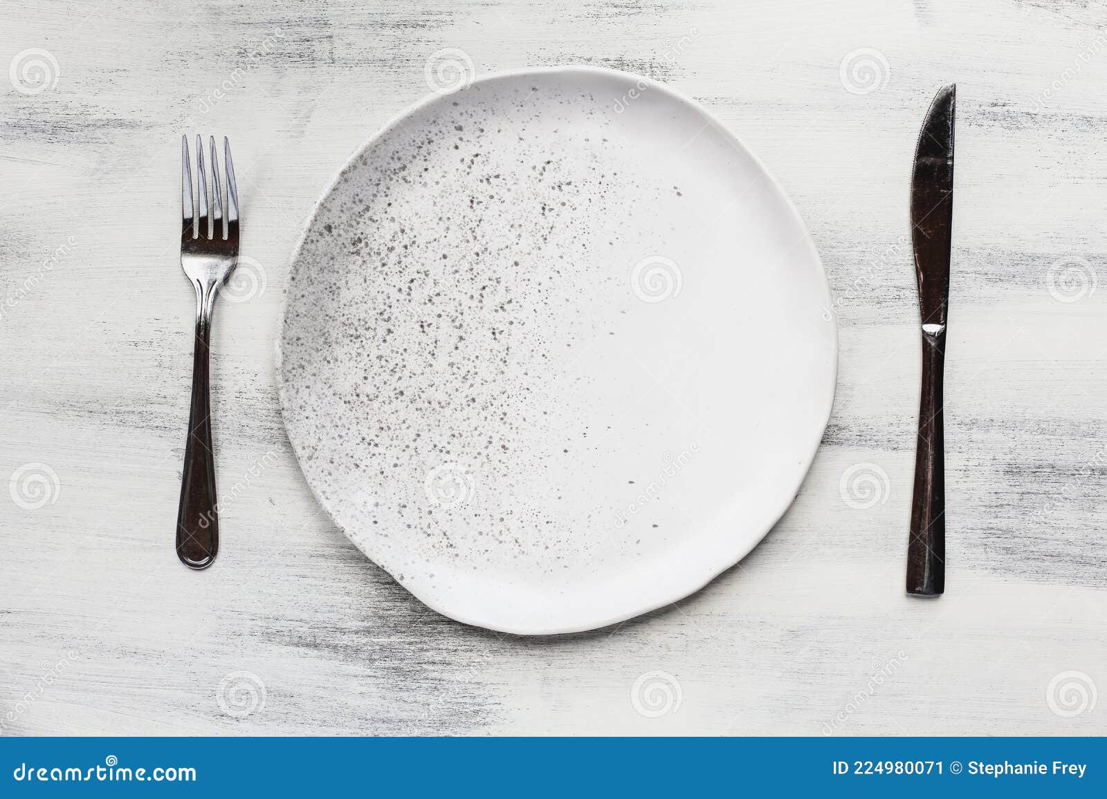 Empty Place Setting with Copy Space Stock Image - Image of blank ...