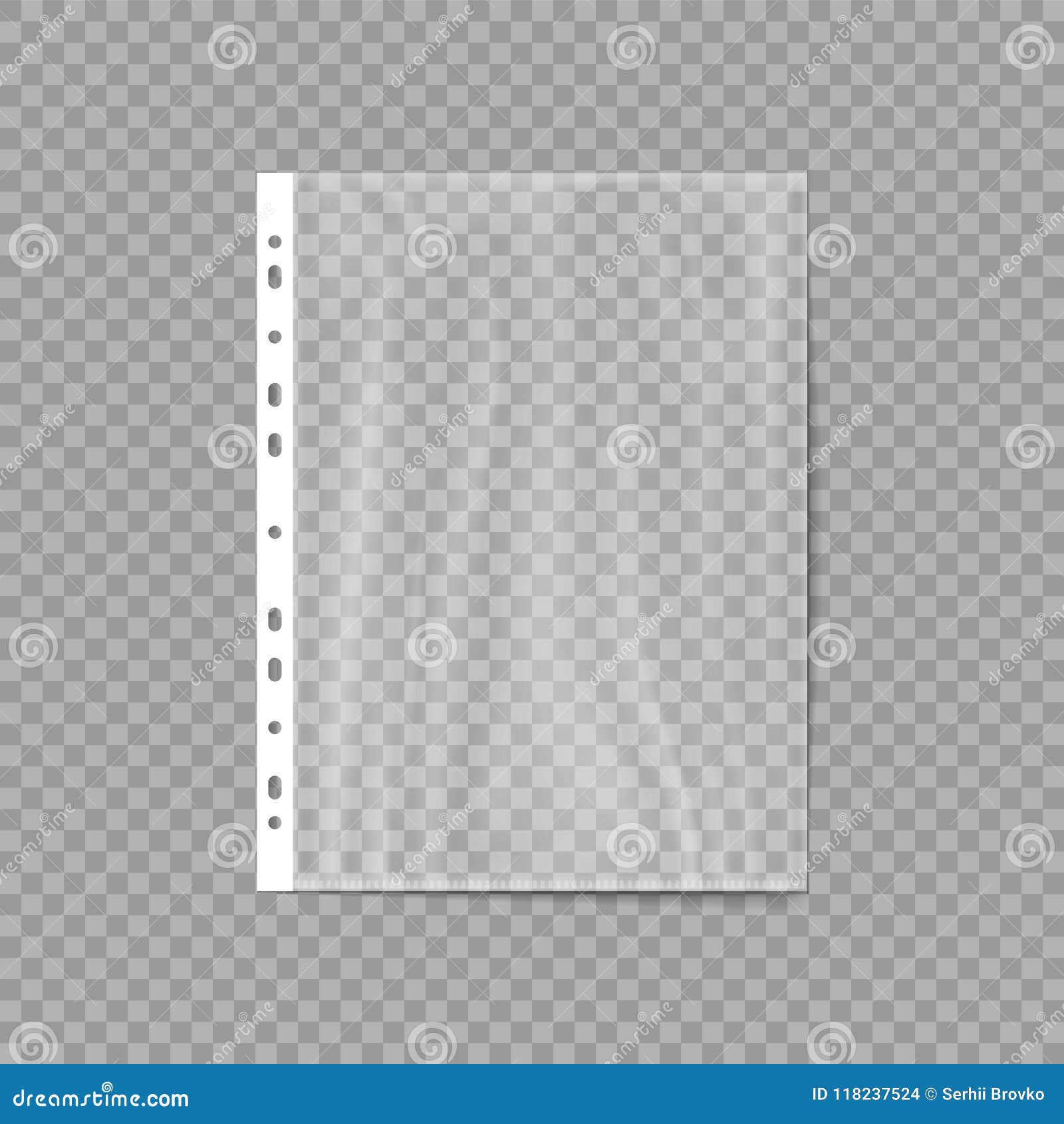 Empty Plastic Bag. Punched Pocket. Business File. Sheet Protector ...