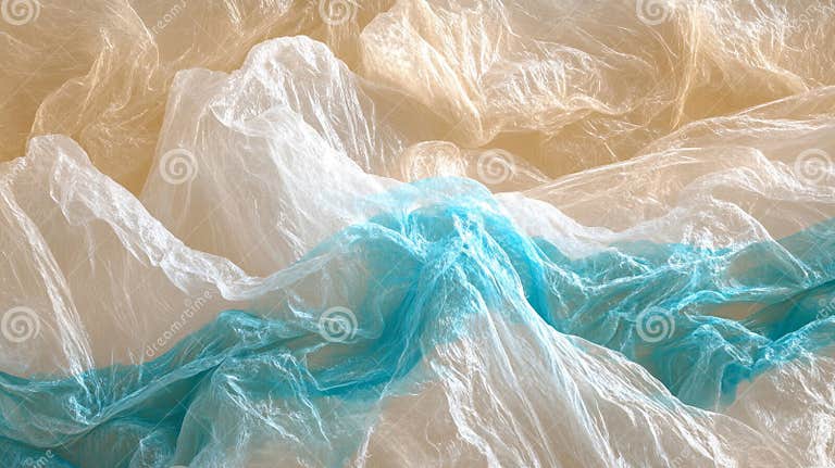Empty Plastic Bag with Scuffs and Defects Displayed on an Insulated ...