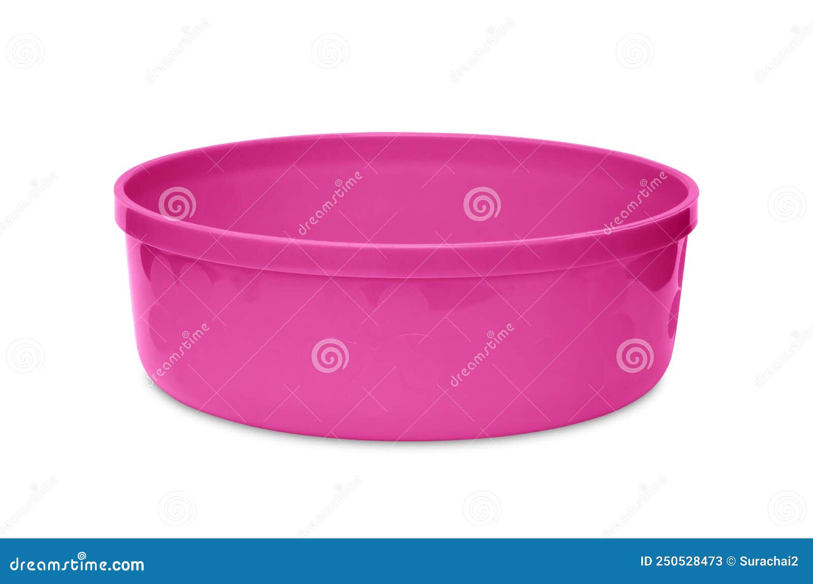 Empty Plastic Basin Isolated on White Background Stock Image - Image of ...