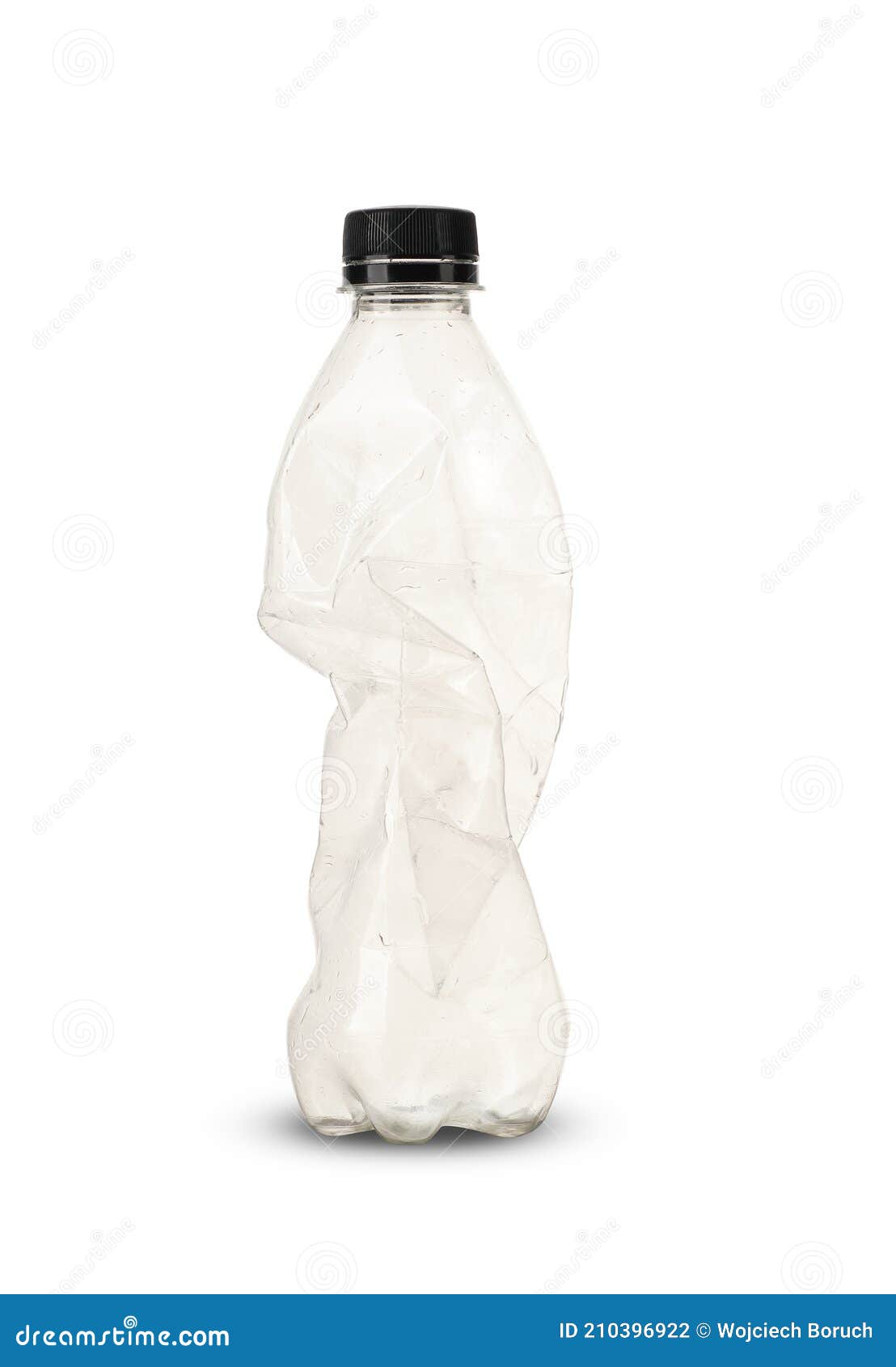 Empty Plastic Bottle with Cap Stock Photo - Image of white, bottle ...