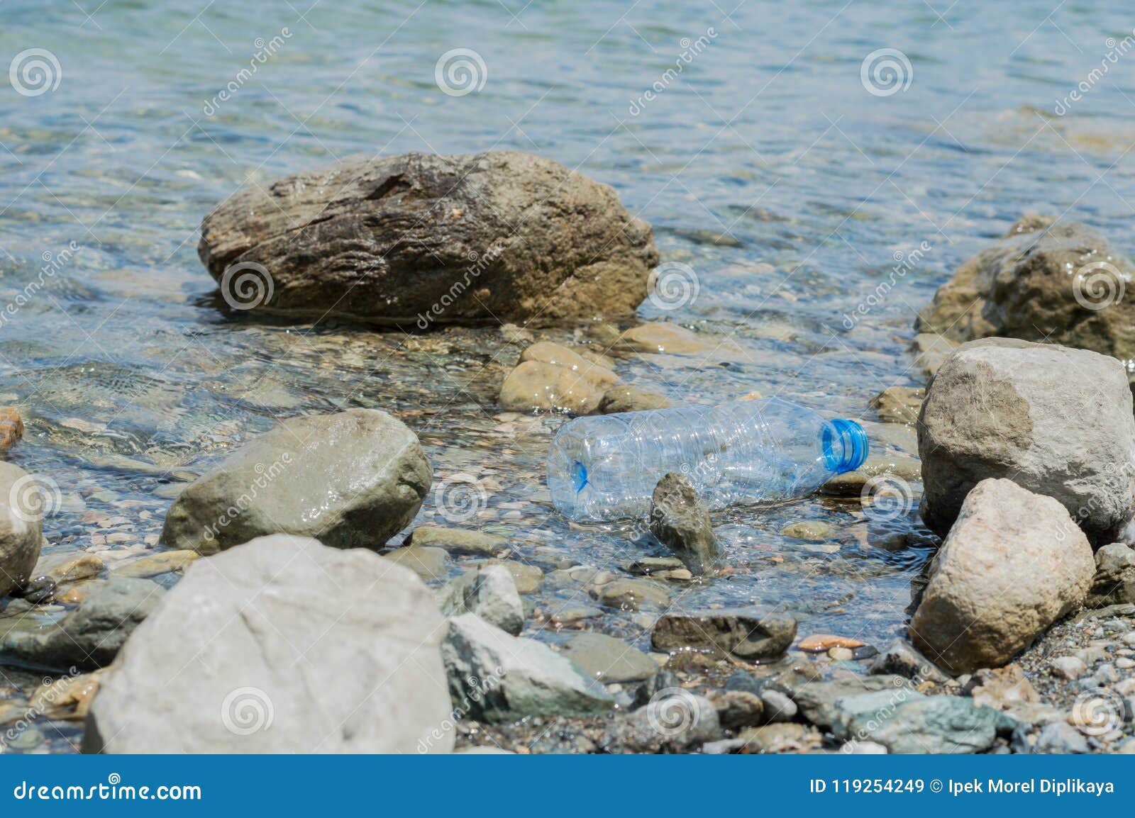 Empty Plastic Garbage Dumped in the Water Stock Image - Image of ...