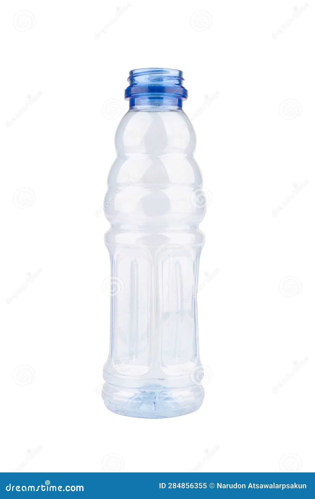 Empty Plastic Bottle Isolated on White Background Stock Image - Image ...