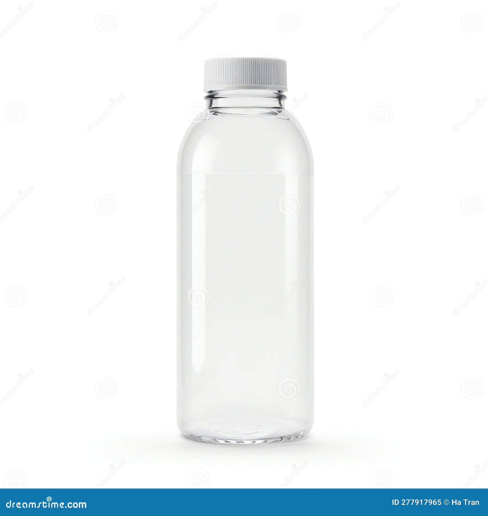 Empty Plastic Bottle Isolated on White Background Stock Illustration ...