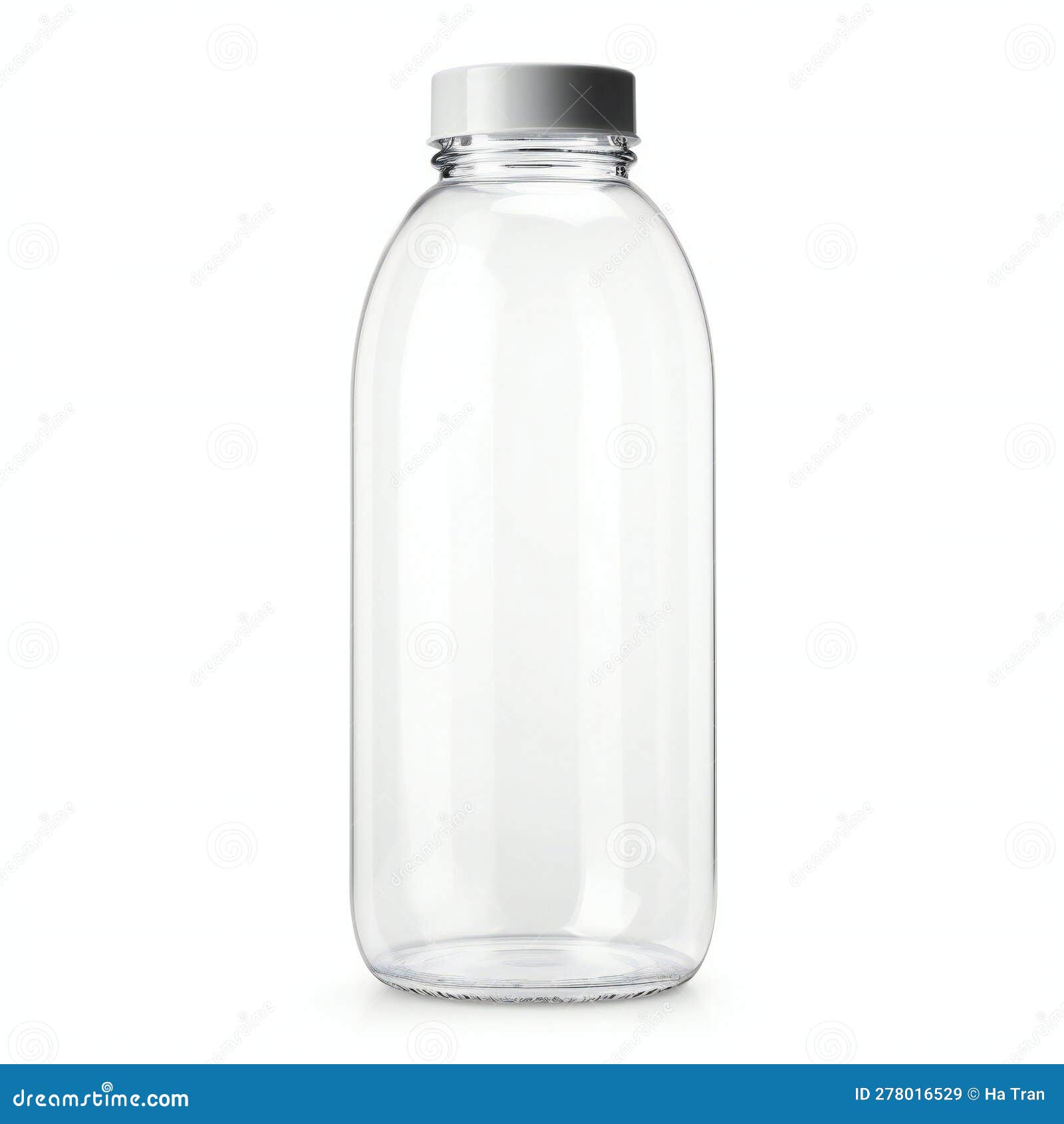 Empty Plastic Bottle Isolated on a White Background Stock Illustration ...