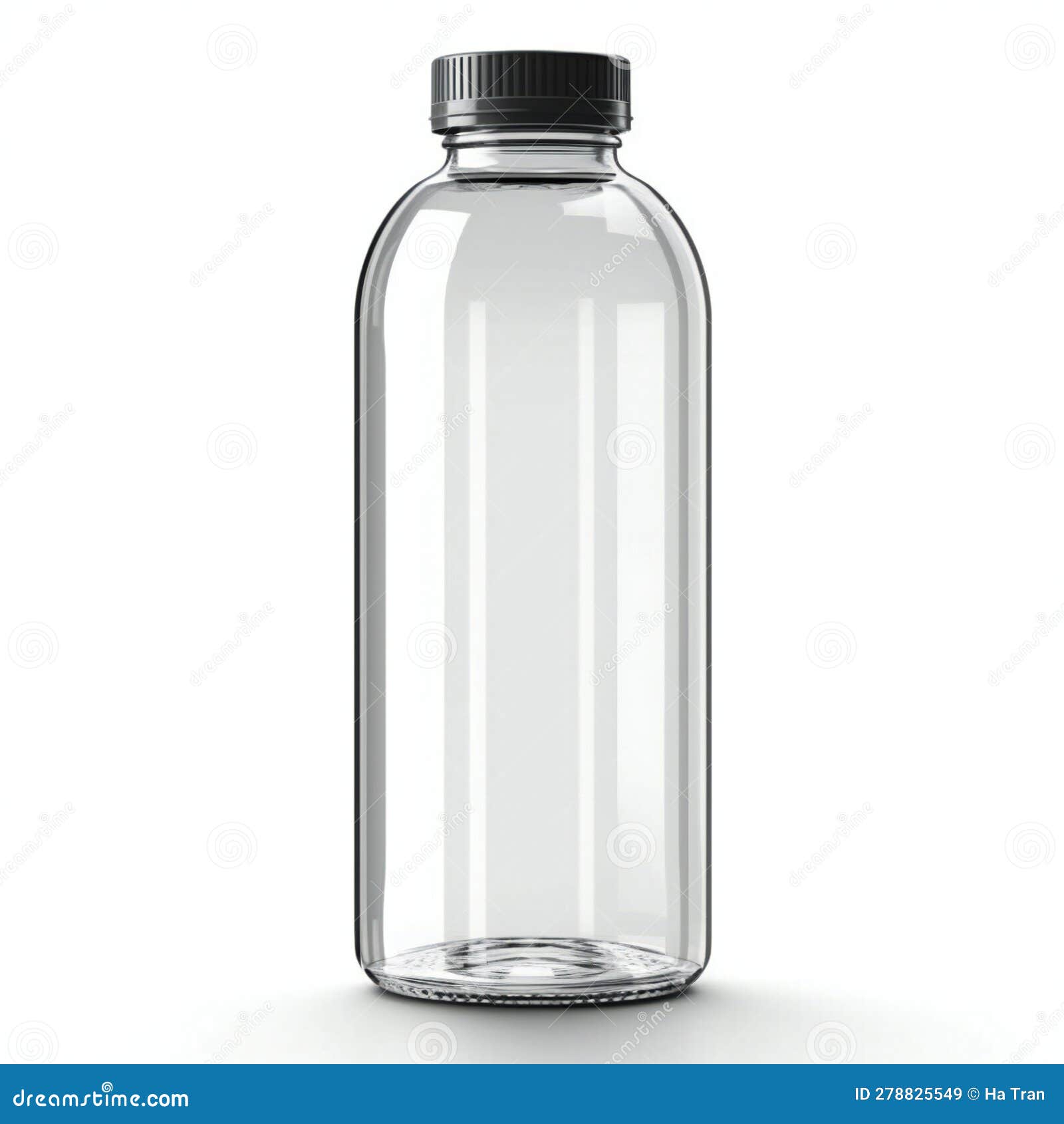 Empty Plastic Bottle Isolated on White Background Stock Illustration ...