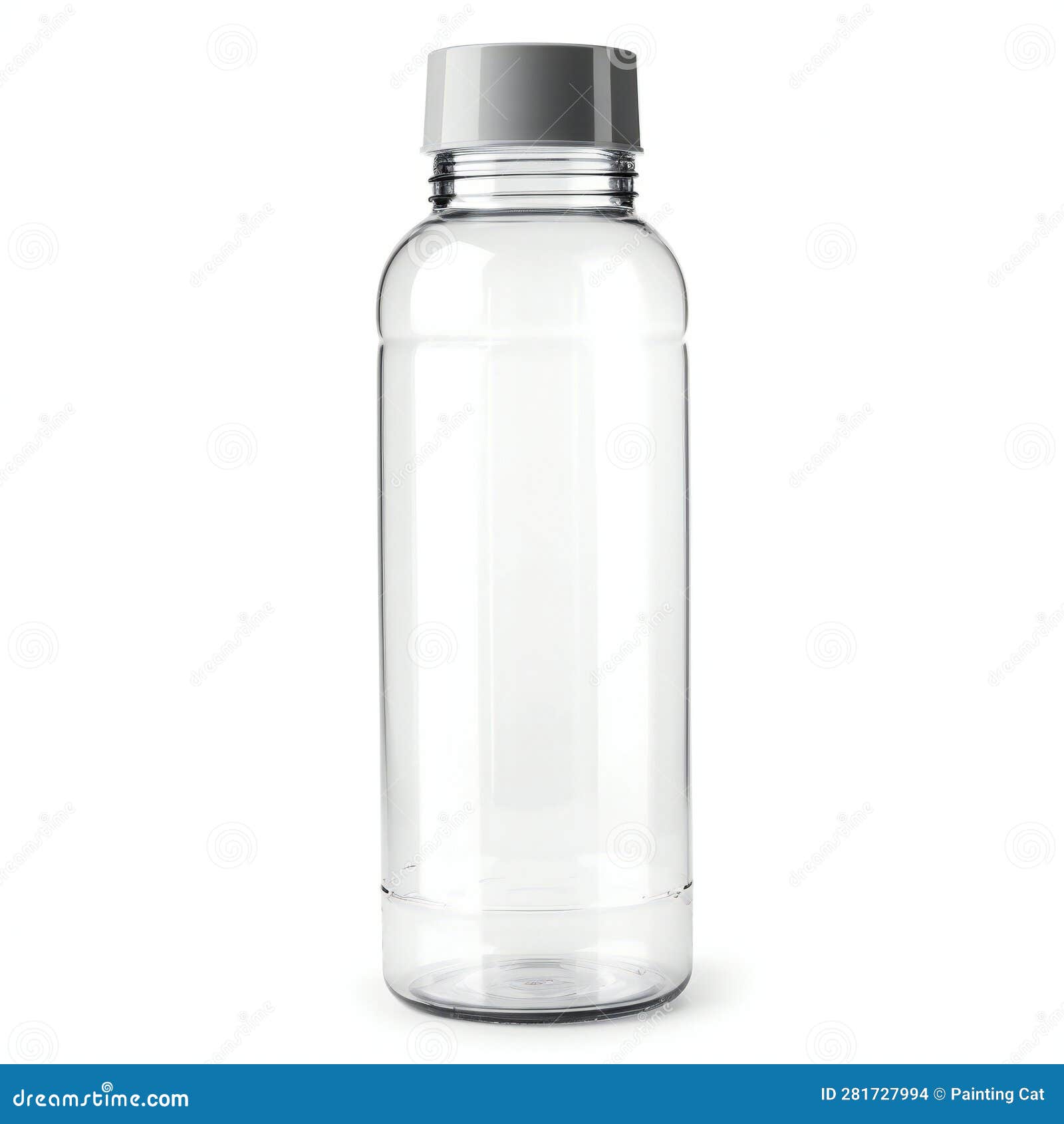 Empty Plastic Bottle Isolated on White Background Stock Illustration ...