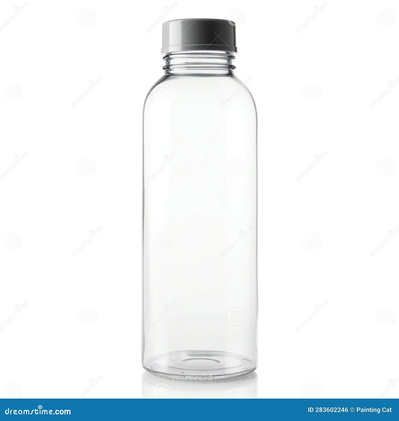 Empty Plastic Bottle Isolated on White Background Stock Illustration ...