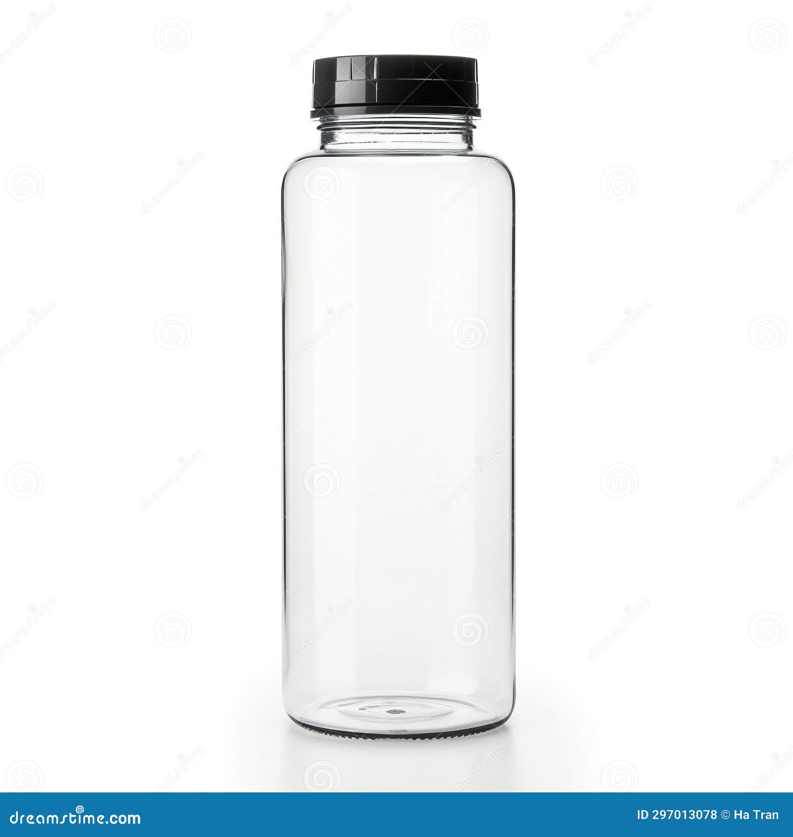 Empty Plastic Bottle Isolated on White Background Stock Illustration ...