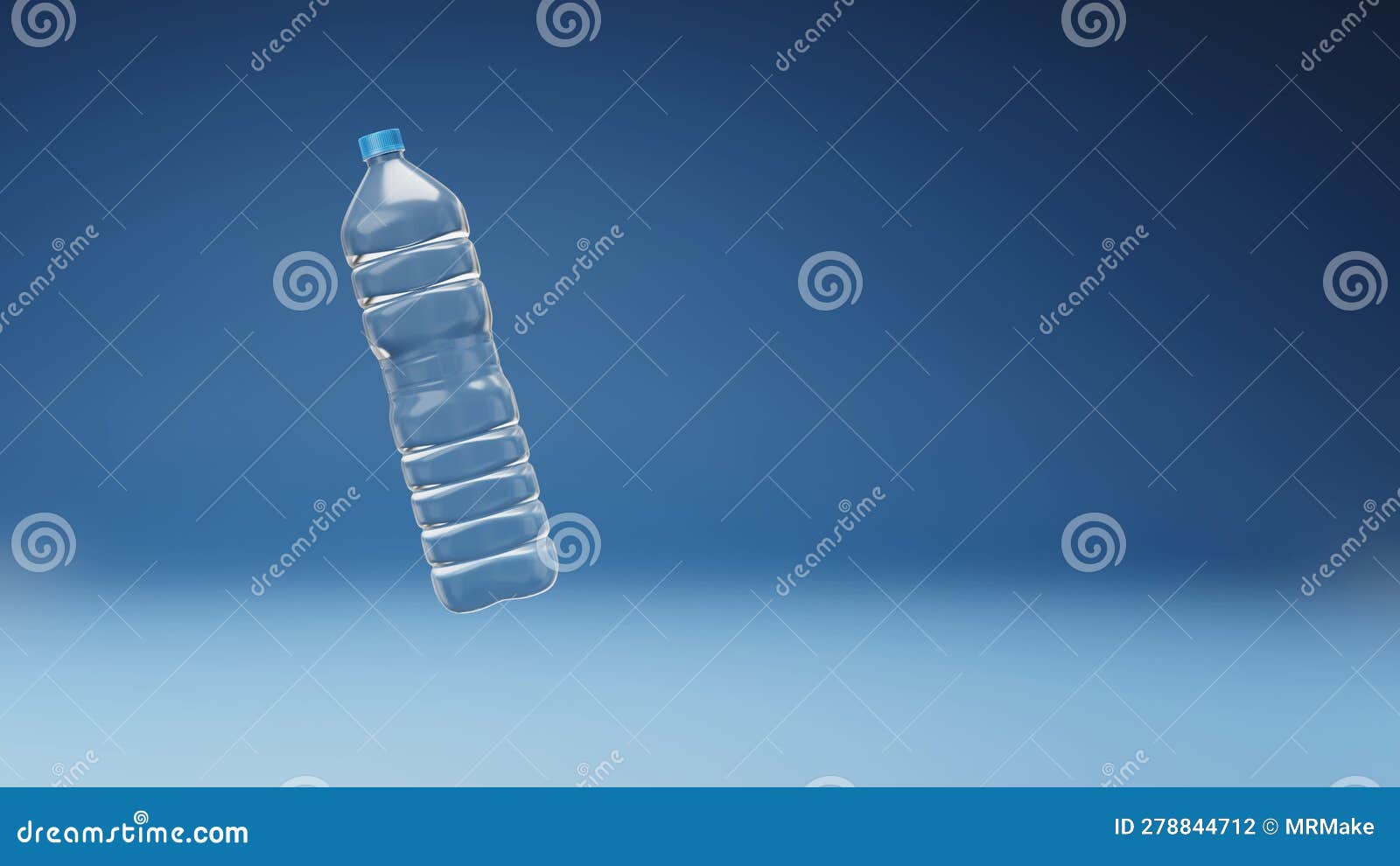 Empty Plastic Bottle Spinning on Studio Blue Background Stock Footage ...