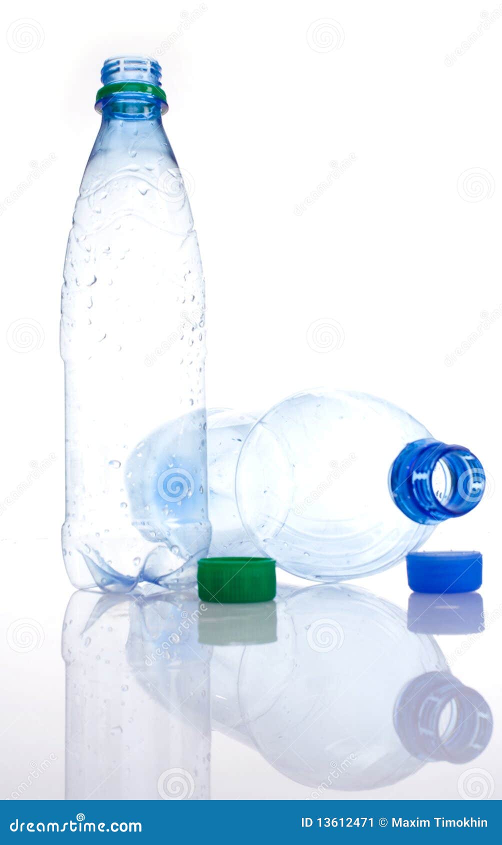Empty plastic bottles stock image. Image of sport, transparent - 13612471