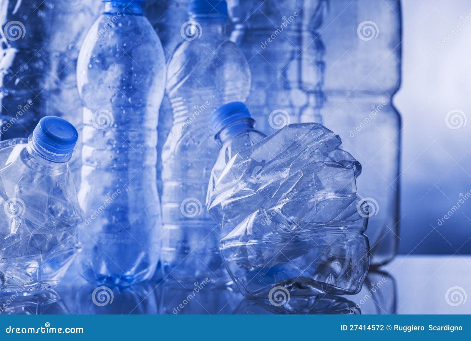 Empty plastic bottles stock photo. Image of blue, pollution - 27414572