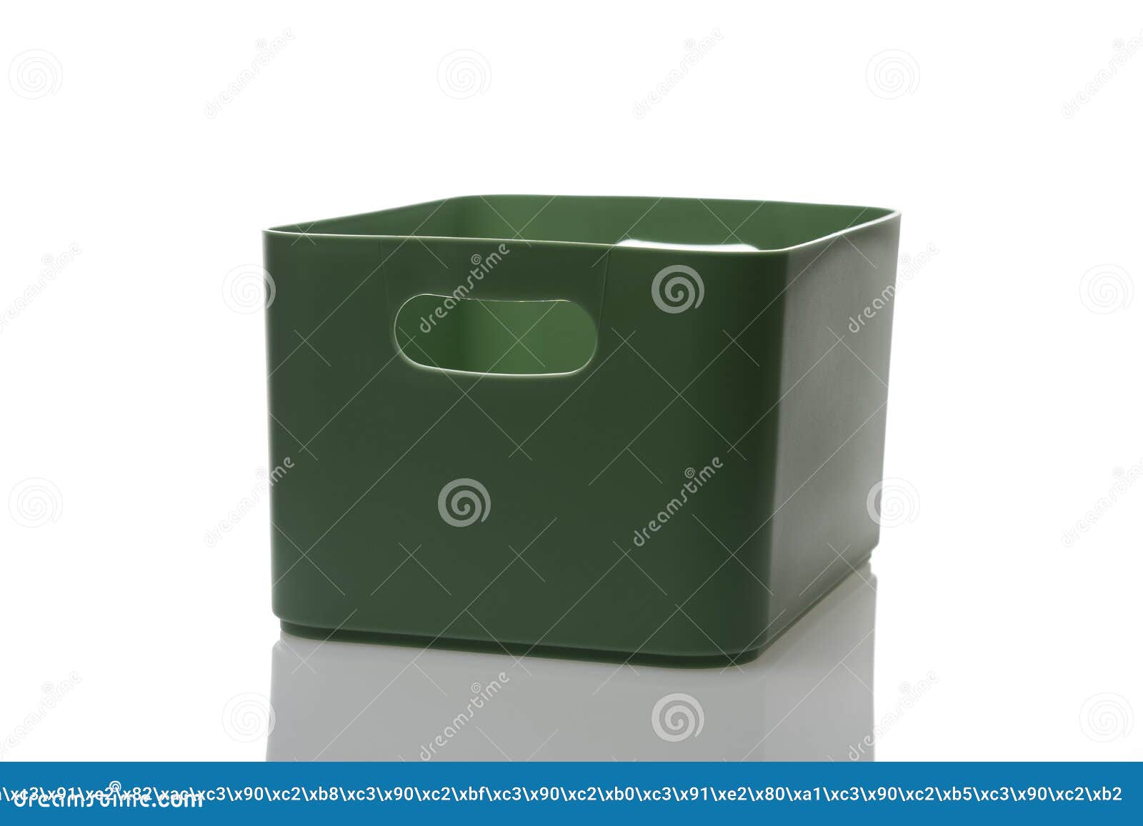 An Empty Plastic Box of Green Color is Isolated on a White Background ...