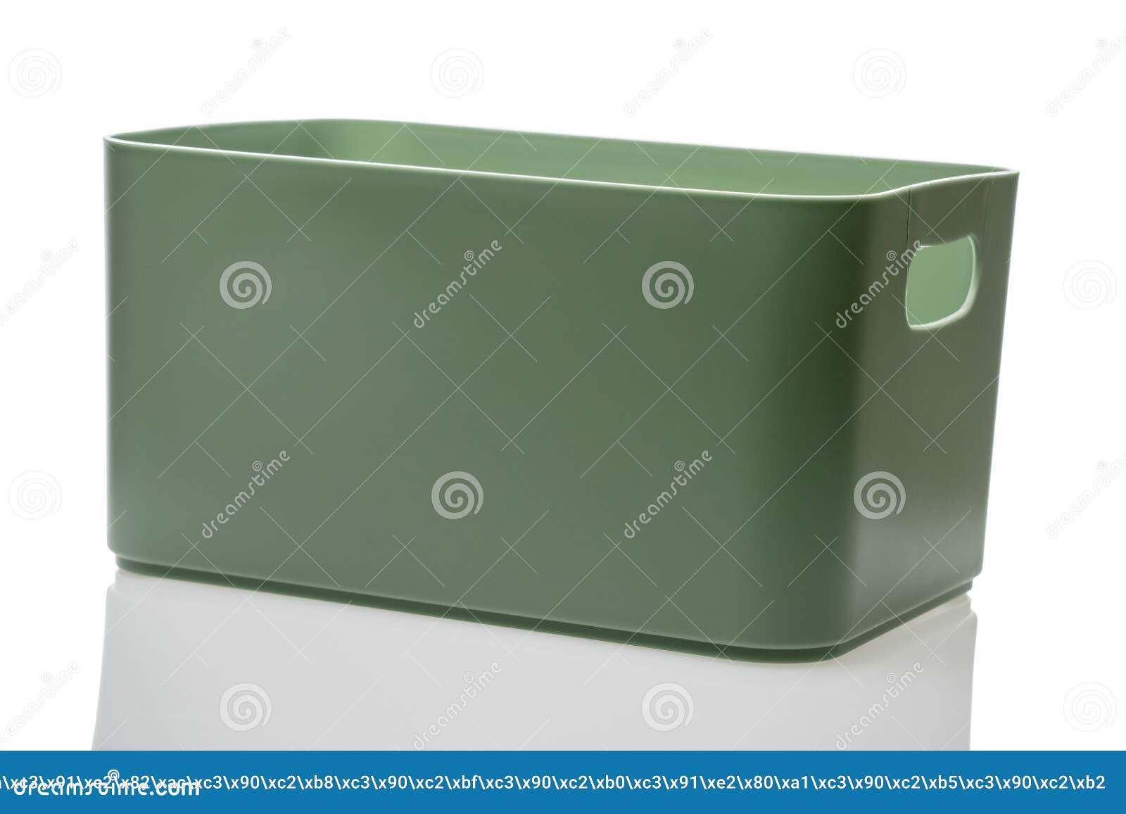 An Empty Plastic Box of Green Color is Isolated on a White Background ...