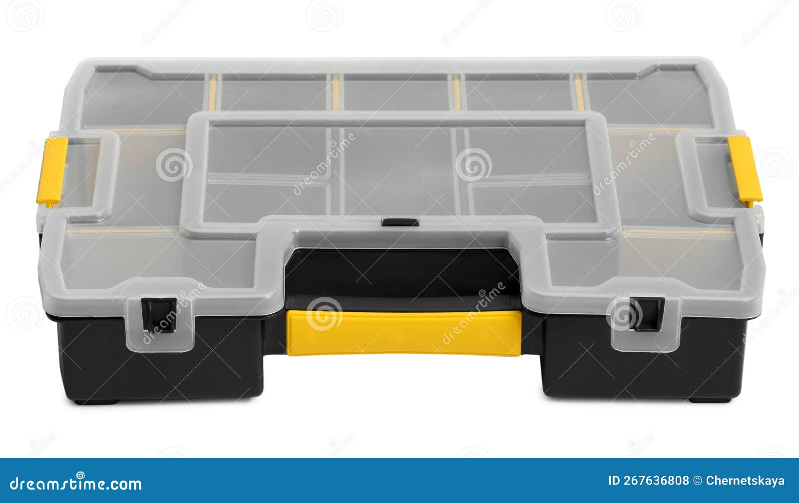 Empty Plastic Box for Tools Isolated on White Stock Photo - Image of ...