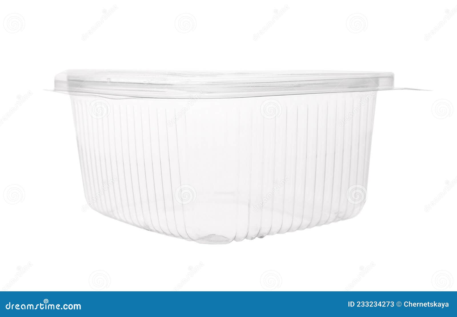 Empty Plastic Container for Food Isolated on White Stock Image - Image ...