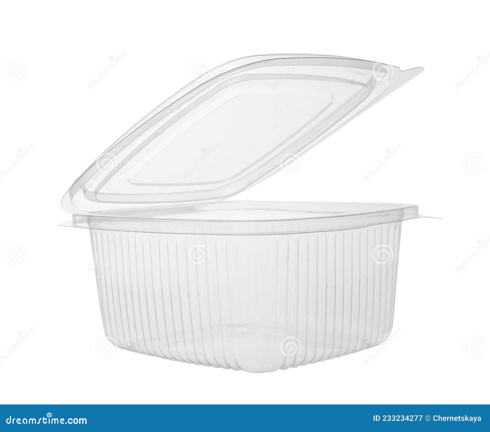 Empty Plastic Container for Food Isolated on White Stock Image - Image ...