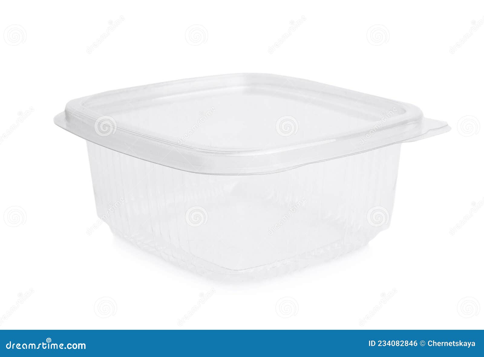 Empty Plastic Container for Food Isolated on White Stock Photo - Image ...