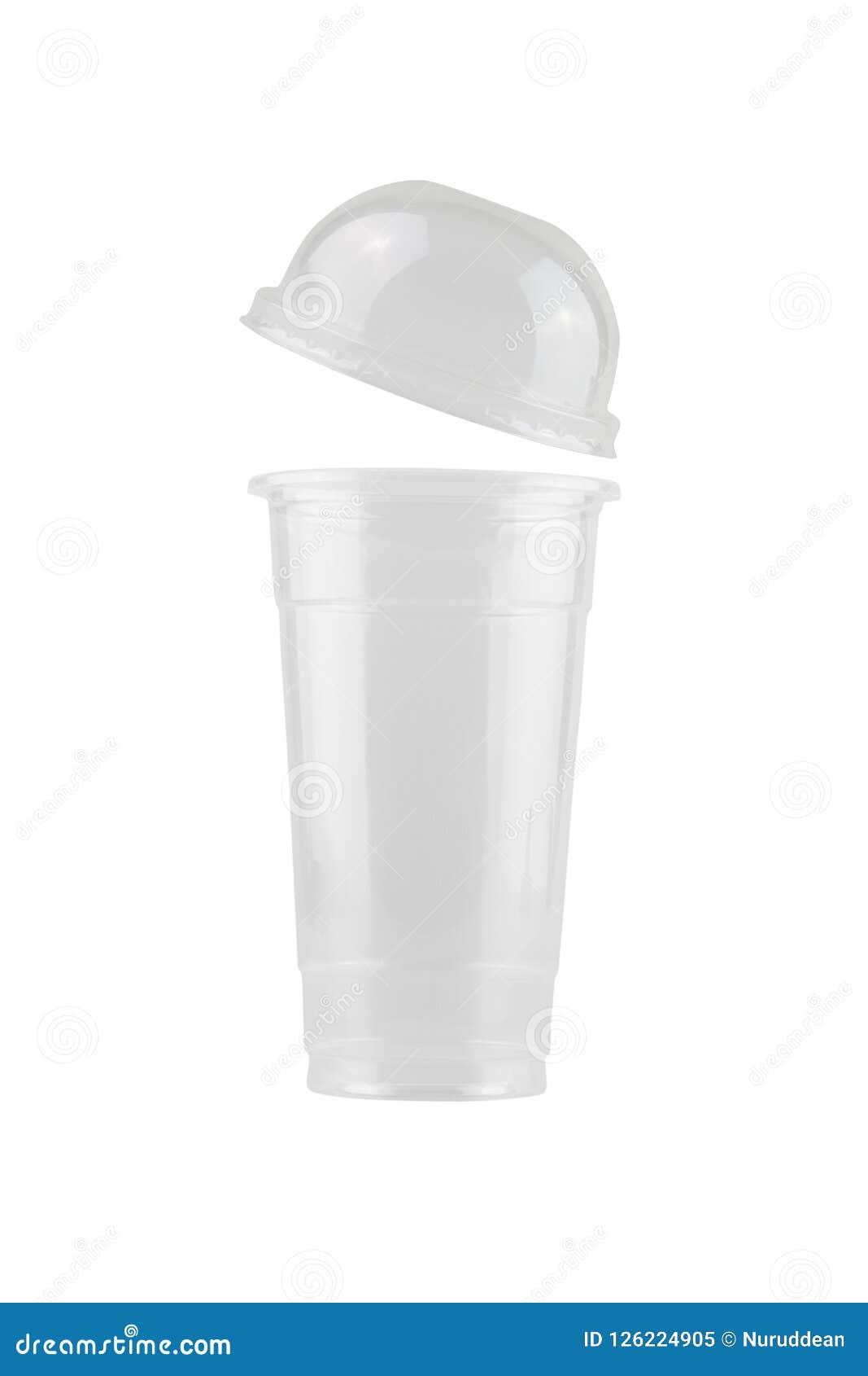 Empty Plastic Cup Isolated on White Background Stock Image - Image of ...