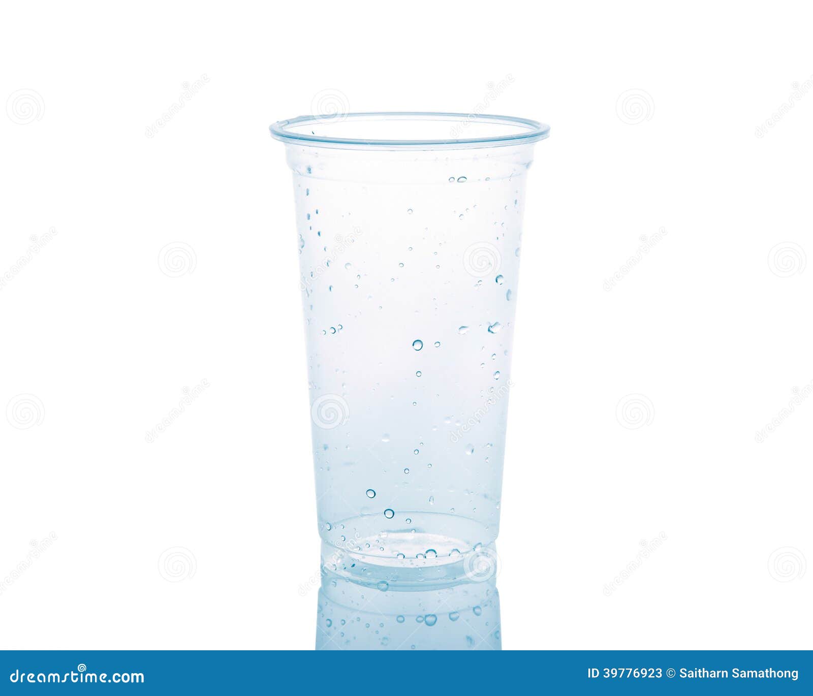 Empty Plastic Cup Isolated on a White Background. Stock Image - Image ...