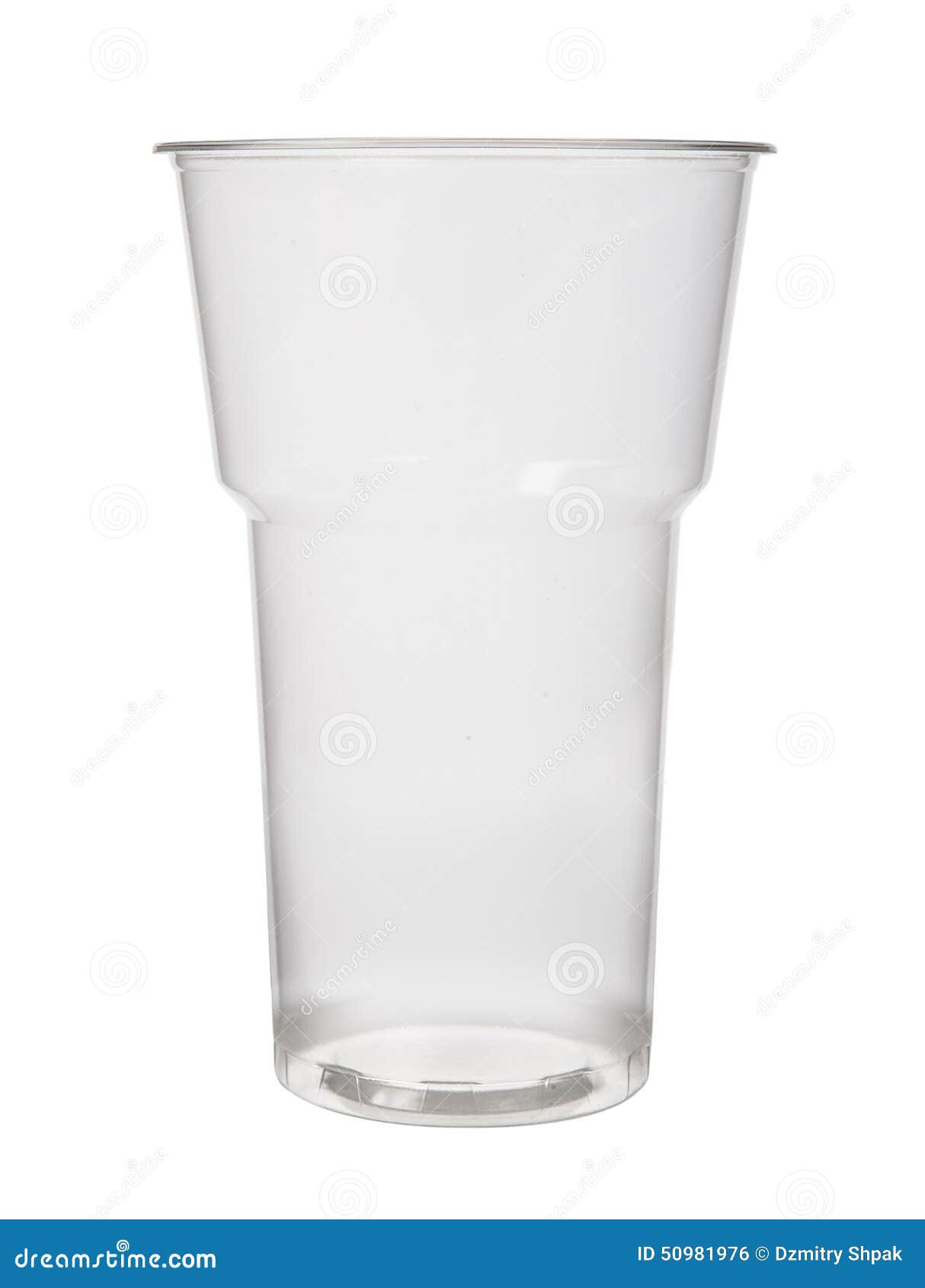 Empty Plastic Cup on a White Background Stock Photo - Image of ...