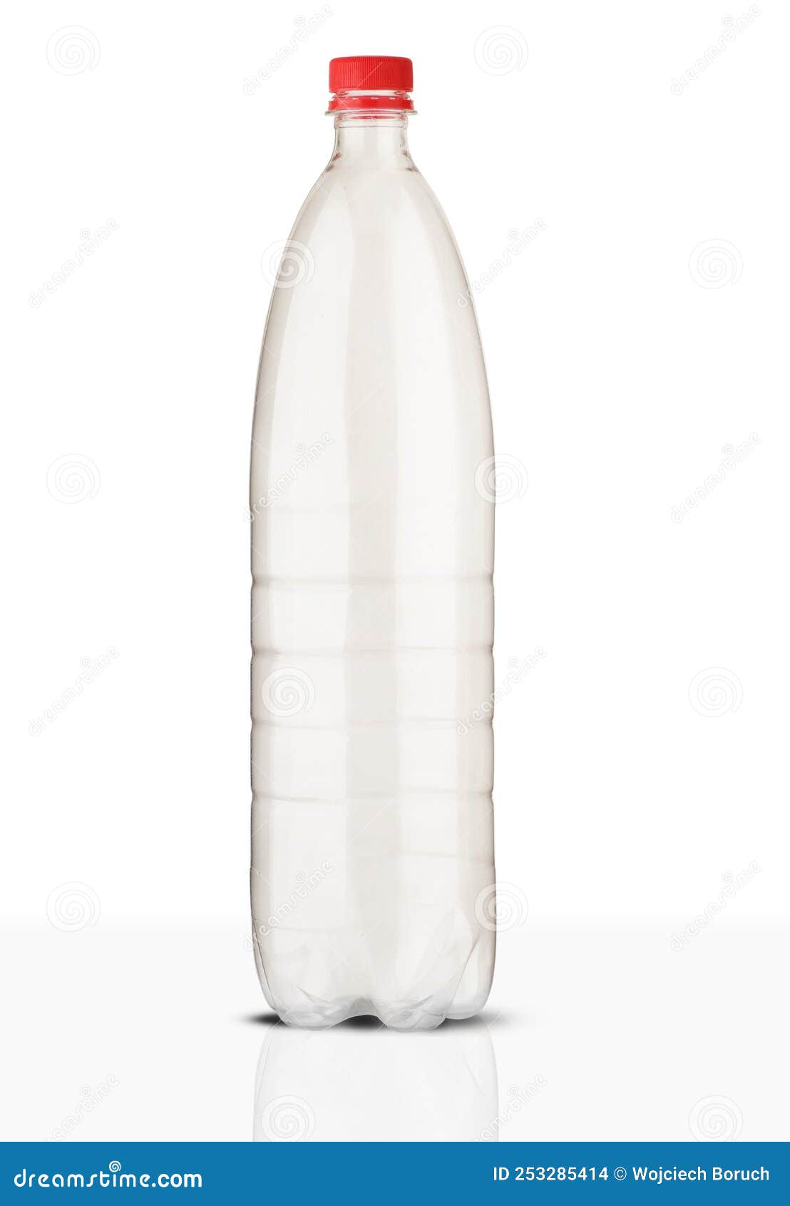 Empty plastic drink bottle stock photo. Image of isolated - 253285414