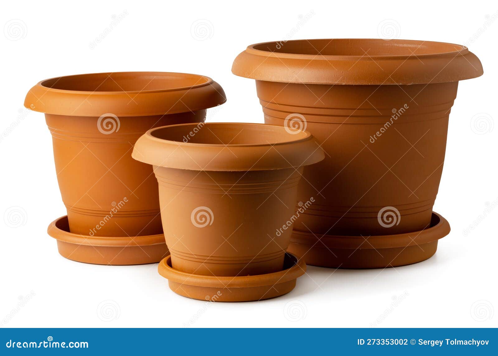 Empty Plastic Flower Pot Isolated on White Background Stock Photo ...