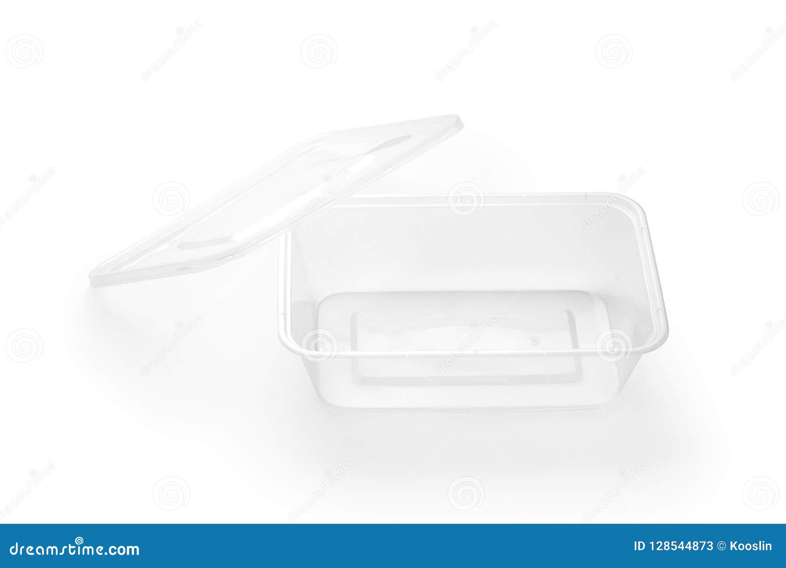 Empty plastic food box stock image. Image of clear, blank - 128544873