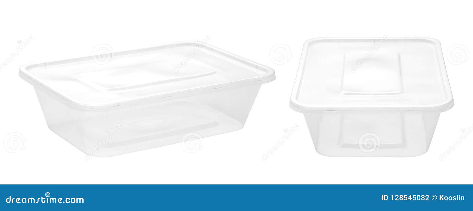 Empty plastic food boxes stock photo. Image of closed - 128545082