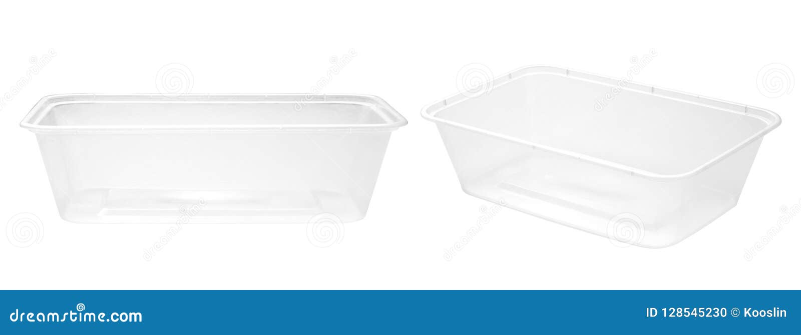 Empty plastic food boxes stock photo. Image of object - 128545230