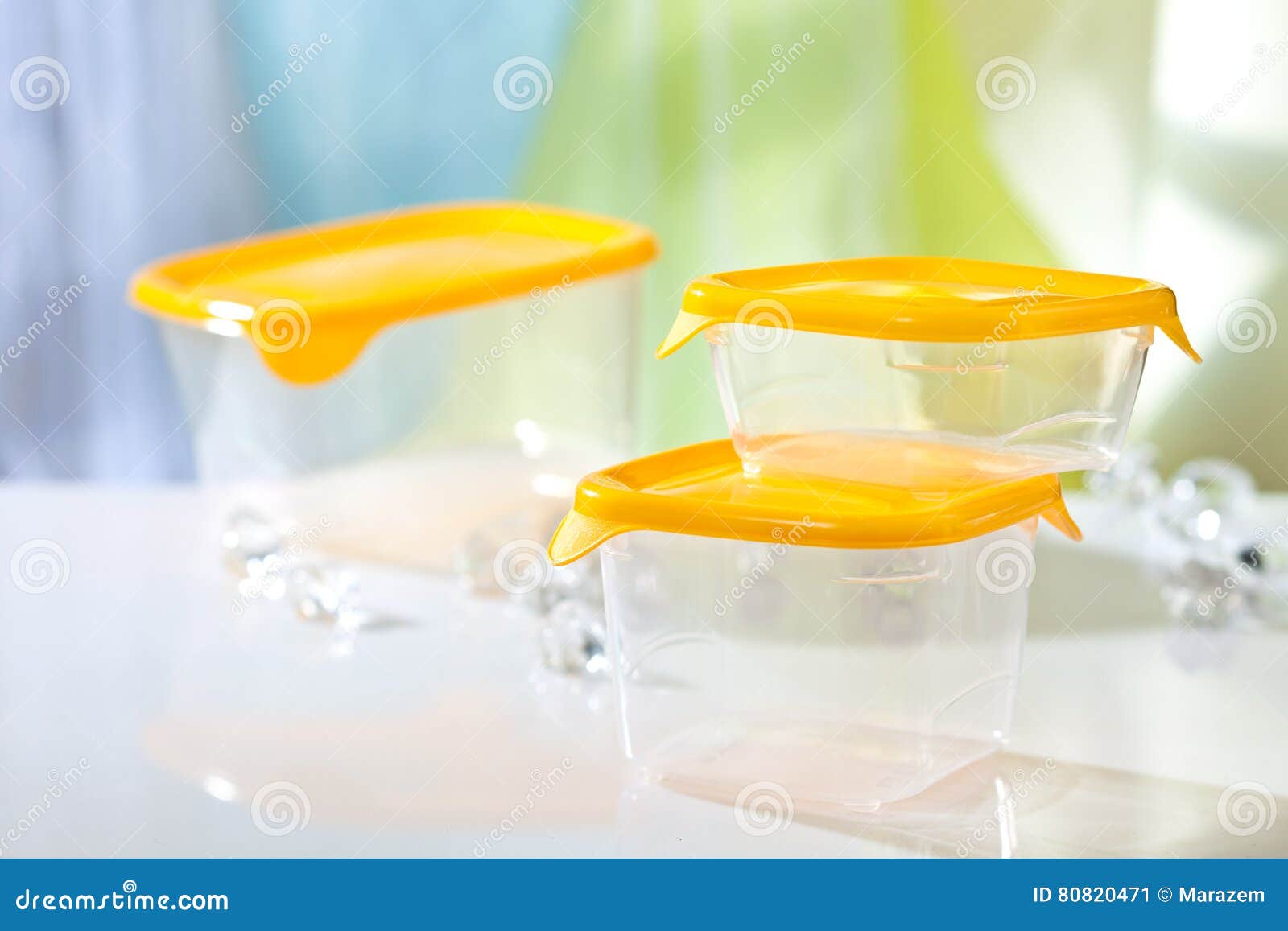 Empty plastic food boxes stock image. Image of protection - 80820471