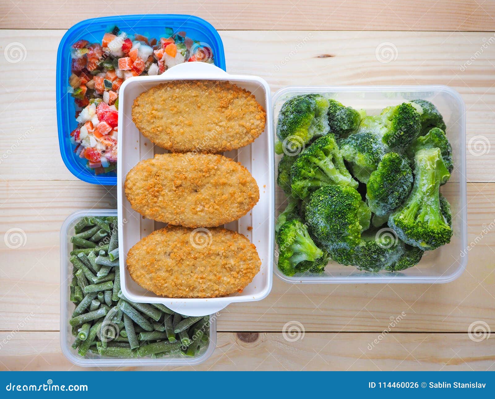 Empty Plastic Food Storage Containers. the Concept of Long-term Storage ...