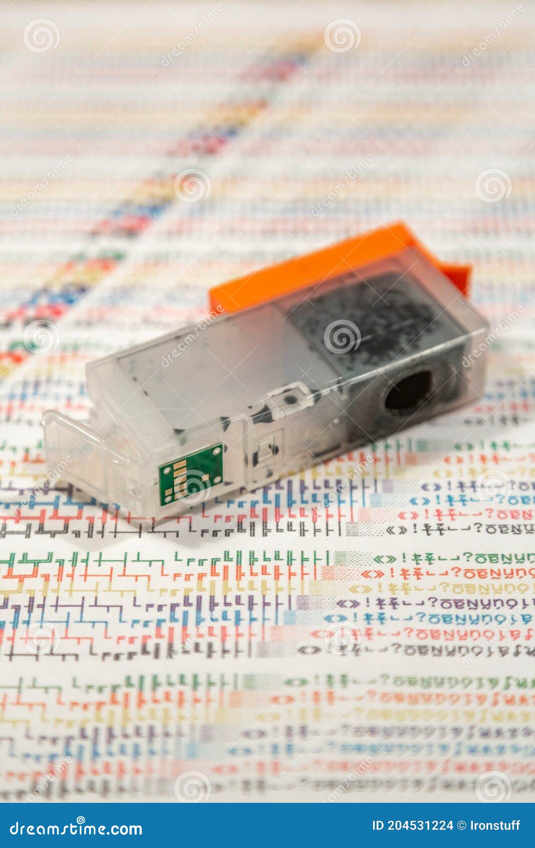 Empty Plastic Inkjet Printer Cartridge Stock Photo - Image of equipment ...