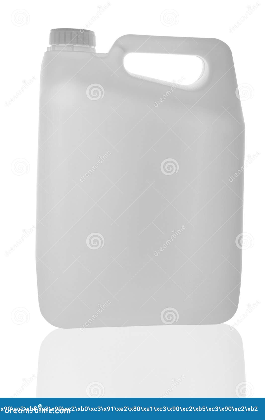 Empty Plastic Liquid Canister Isolated on White Background Stock Image ...