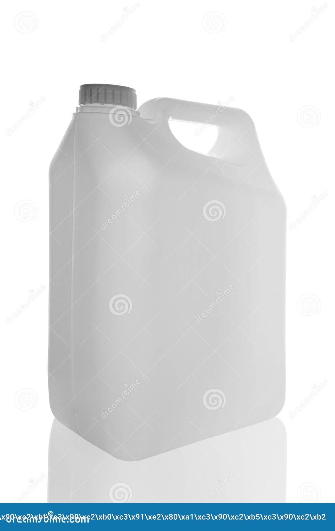 Empty Plastic Liquid Canister Isolated on White Background Stock Image ...