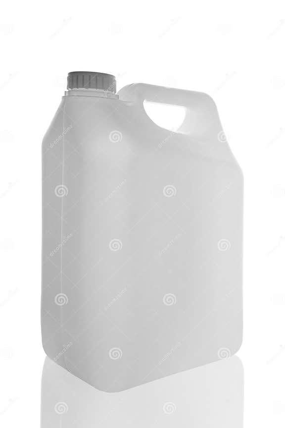 Empty Plastic Liquid Canister Isolated on White Background Stock Image ...