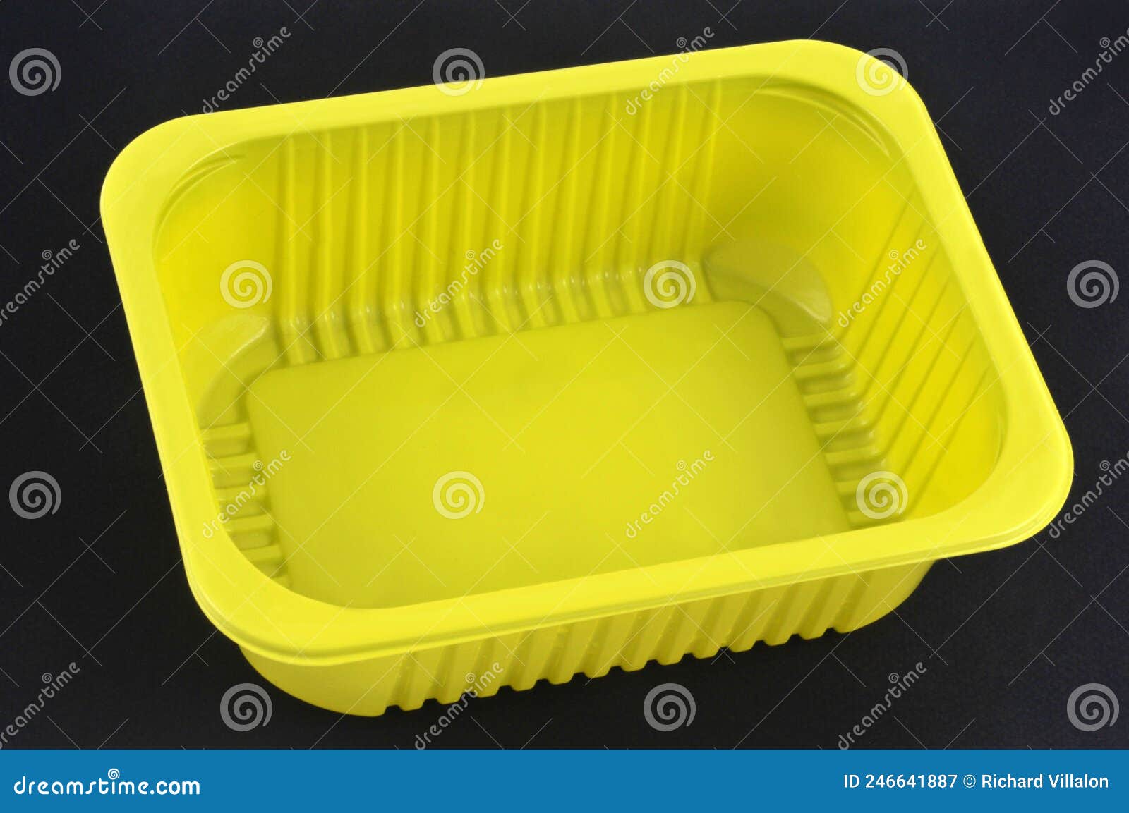 Empty Plastic Packaging Close Up on Black Background Stock Image ...