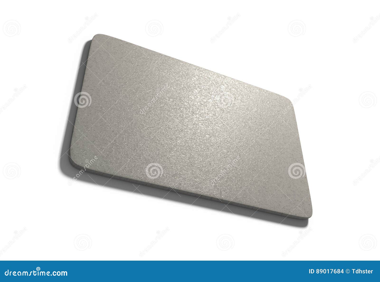 Empty Plastic Sign Plate Isolated on White, 3d Illustration Stock ...