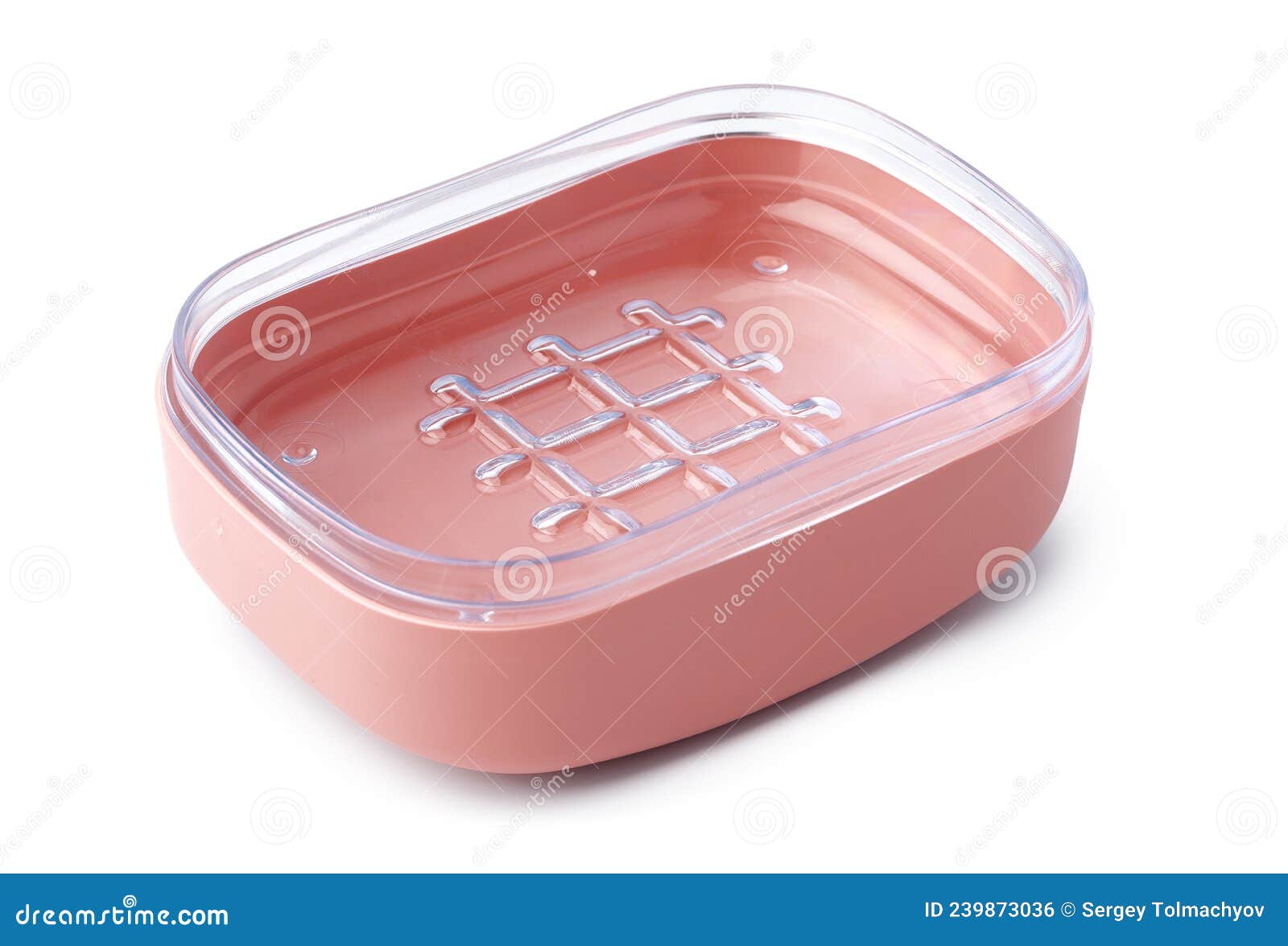 Empty Plastic Soap Dish Isolated on White Stock Photo - Image of ...