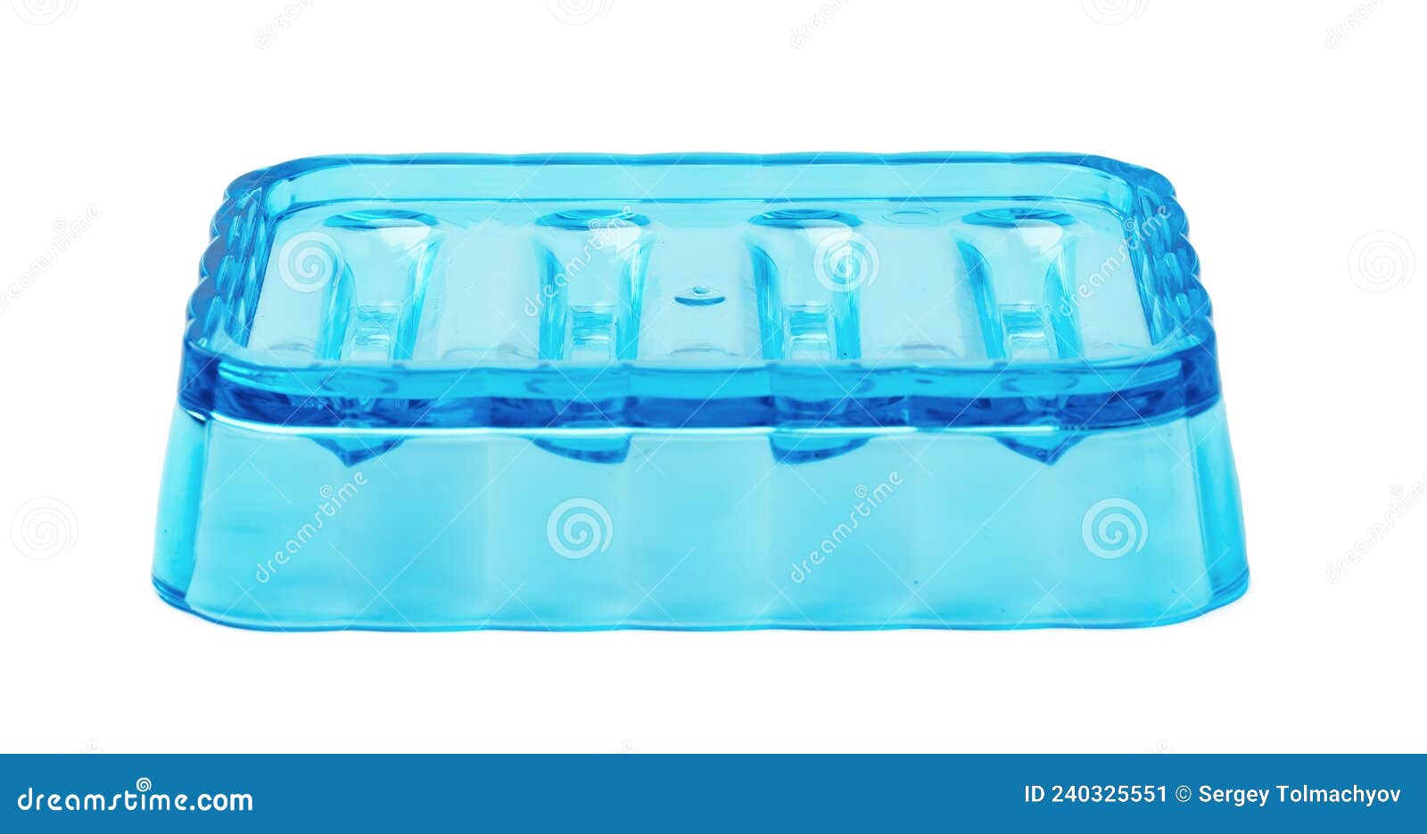 Empty Plastic Soap Dish Isolated on White Stock Illustration ...